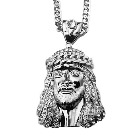 Jesus Piece Chain Silver