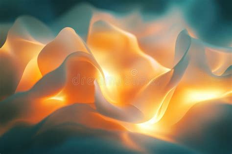 Abstract Glowing Fabric Creating A Warm Dynamic Visual Effect In Soft Tones Stock Illustration