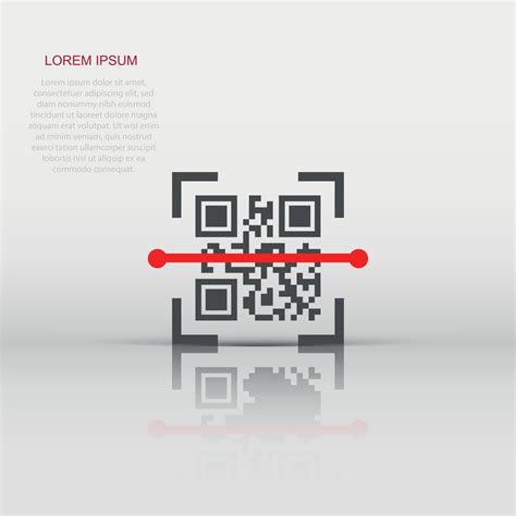 Qr Code Scan Icon In Flat Style Scanner Id Vector Illustration On White Isolated Background