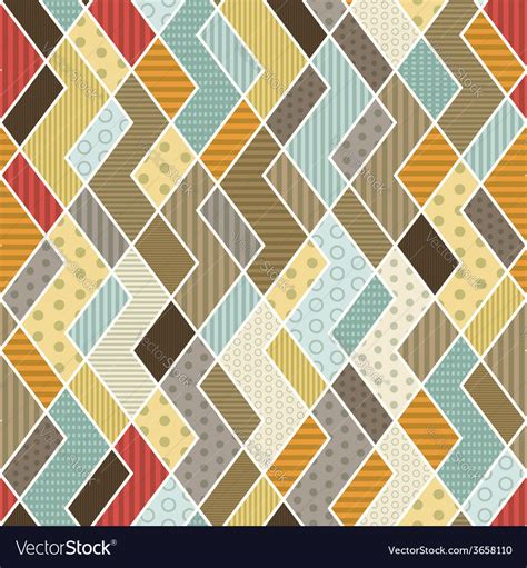 Geometric Patchwork Pattern Royalty Free Vector Image