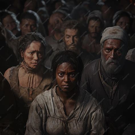 Dark Moody Scene Of A Slave Auction In The 1800s Premium Ai Generated