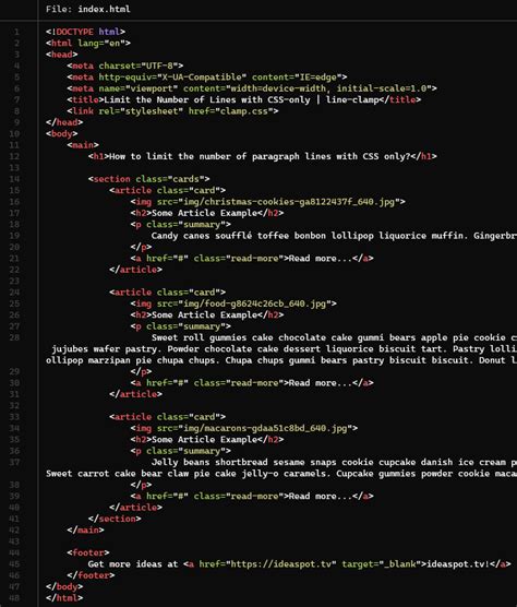 Limit The Number Of Lines With Css Only Line Clamp Ideaspottv