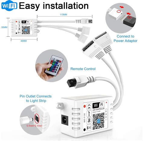 Smart Wifi Led Strip Light Controller 2 In 1 Dc5v Grandado