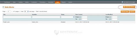 hostknox magento static blocks tutorial