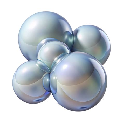 Elegant Artistic Interlocking Translucent Orbs Of Varying Sizes Reflecting And Refracting