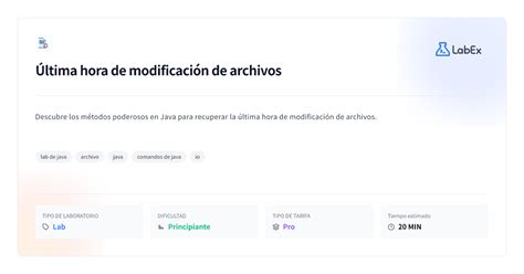 Dominando La última Hora De Modificación De Archivos En Java Labex