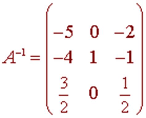 Inverse Of A Matrix
