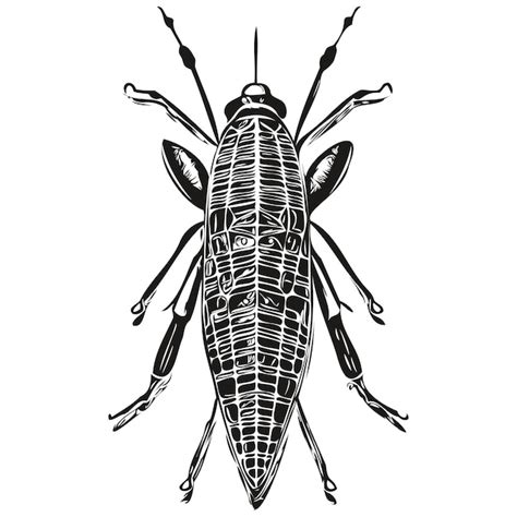 Premium Vector Engrave Bug Illustration In Vintage Hand Drawing Style