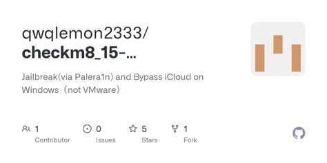 github qwqlemon2333 checkm8 15 16 bypass tool on windows jailbreak