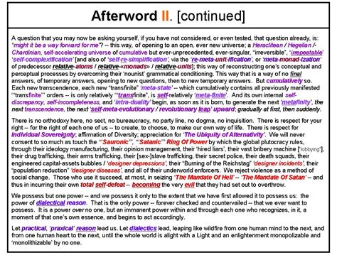 F E D Dialectics Sophyas Afterword To A Dialectical Theory Of