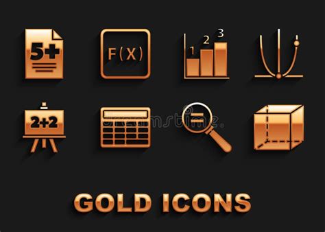 Set Calculator Graph Schedule Chart Diagram Geometric Figure Cube Calculation Chalkboard