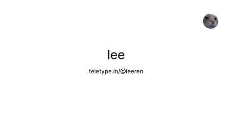 Lee — Teletype