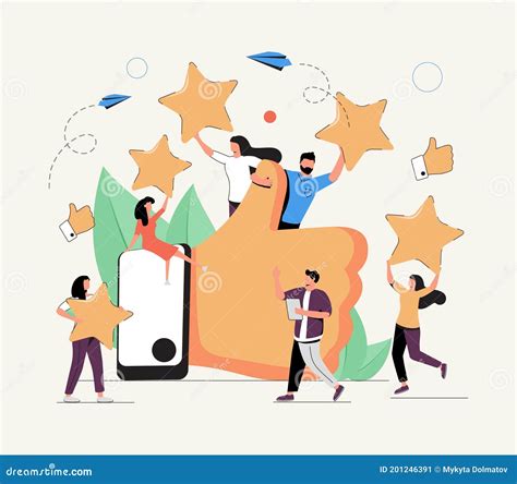 Vector Illustration Of A Vote Measurement Of Customer Satisfaction And Star Rating