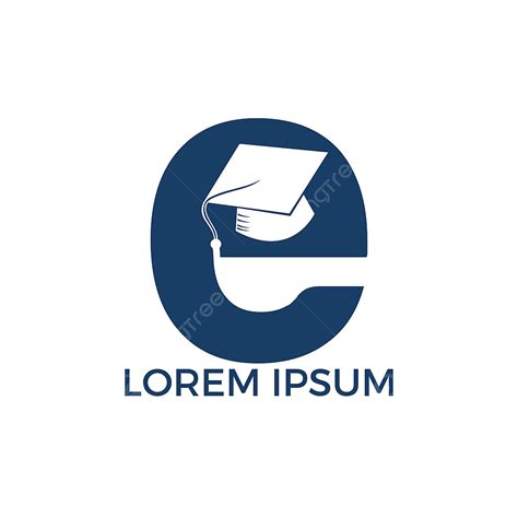 편지 E 벡터 로고 컨셉 일러스트와 함께 문자 E 교육 로고 벡터 일러스트 템플릿 졸업 모자 E 문자 알파벳 E Png