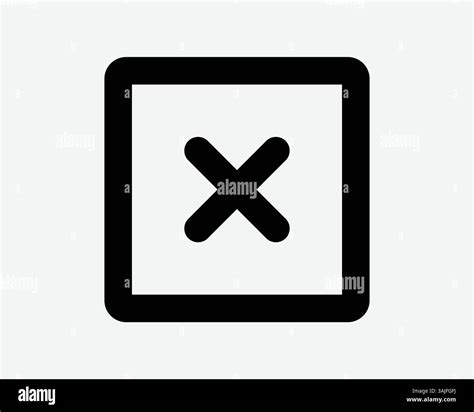 square cross icon x box sign stop delete cancel close symbol circular