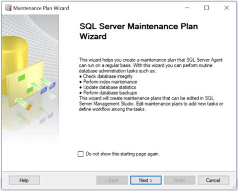 getting started with sql server maintenance plans part 1