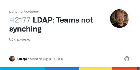 LDAP Teams Not Synching Issue Portainer Portainer GitHub