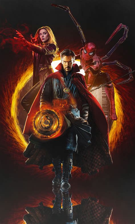 X Doctor Strange Wanda And Spiderman K Iphone Hd K Wallpapers Images Backgrounds