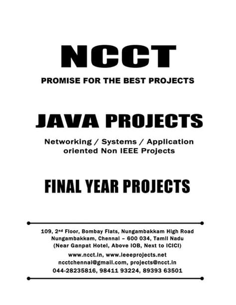2013 14 java project titles non ieee networking and appl java project
