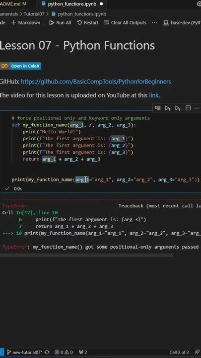 Howto Force Positional Only And Keyword Only Arguments In A Python Function Youtube