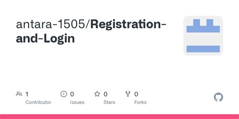 Github Antara 1505registration And Login