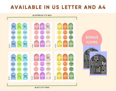 Modern Arch Pastel Label Template Multi Purpose Labels Digital