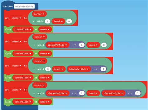Do Corner Blocks Code We Code Makecode