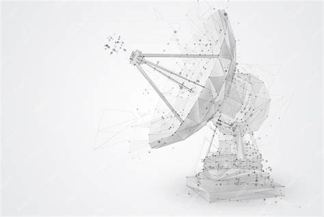 Premium Vector Abstract Vector Radio Antenna Astronomy And Space Research