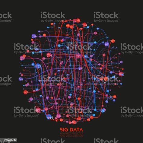 Vector Abstract Colorful Big Data Information Threads Visualization Social Network Financial