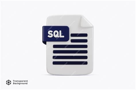 Premium Psd Sql Programing Language File Format Icon 3d Rendering Vector Illustration