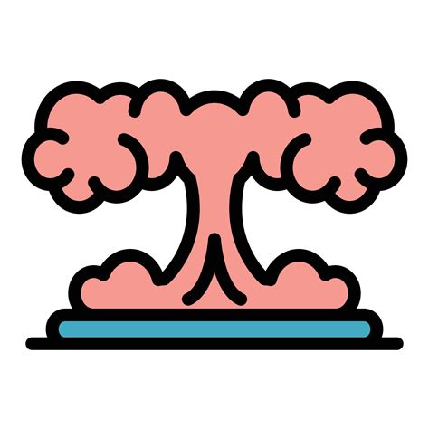 Atomic Explosion Icon Color Outline Vector 19193030 Vector Art At Vecteezy