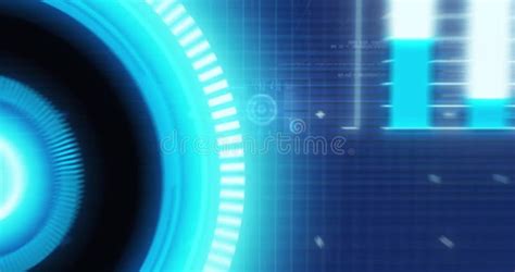 Futuristic Data Visualization Animation With Glowing Circular Interface