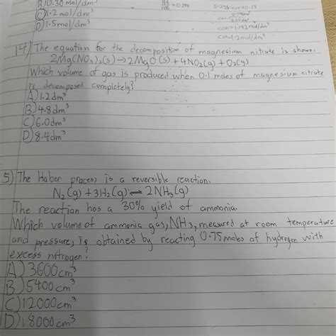 The Haber Process Is A Reversible Reaction Mathrm N Mathrm G