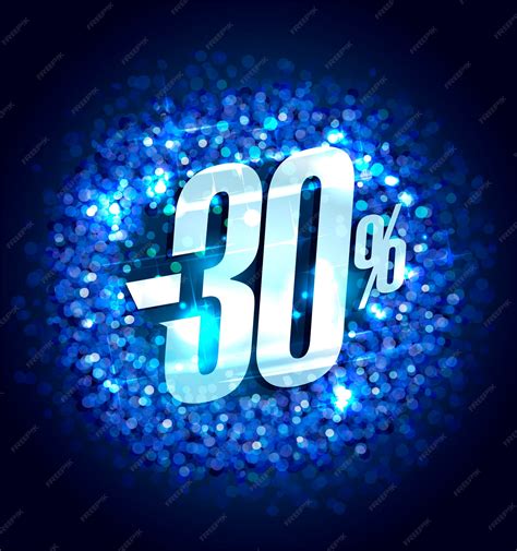 premium vector save up to 30 percent vector banner with golden numbers