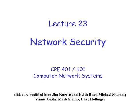 Ppt Lecture 23 Network Security Powerpoint Presentation Free