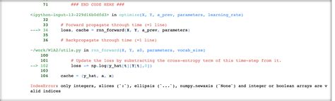 c5w1a2 rnn forward error sequence models deeplearning ai
