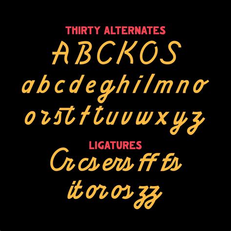 Throwback Script Font Kern Club