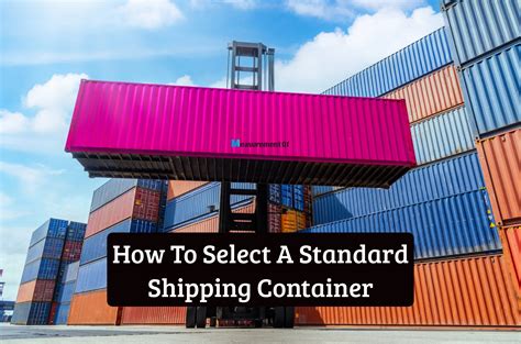 How To Select A Standard Shipping Container