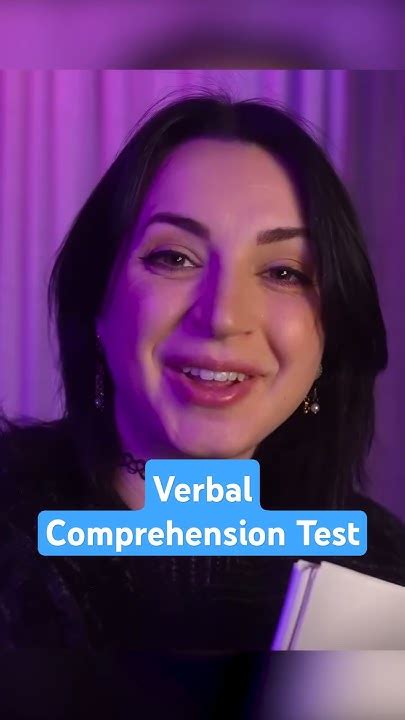 Lets Do Some Verbal Comprehension Tests Asmr Asmr Shorts Youtube