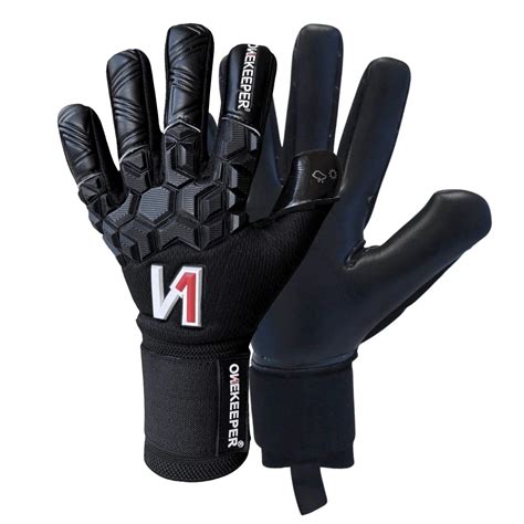 Onekeeper Ace Black Goalkeeper Gloves No Finger Protection Pro