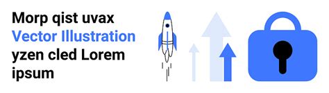 비즈니스 성공을 위한 성장 화살표와 보안 잠금 기호가 있는 로켓 발사 개념에 대한 스톡 벡터 아트 및 기타 이미지 개념 개념과 주제 개발 Istock