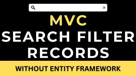 Mvc Search Functionality C Code Youtube