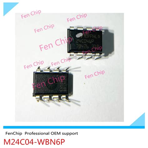 10PCS Original M24C04 WBN6P M24C04 Marking 24C02WP 24C02 DIP8 IC EEPROM 4KBIT I2C 400KHZ