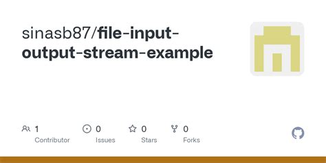 Github Sinasb87file Input Output Stream Example