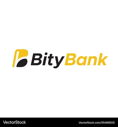 Bity Bank Logo Royalty Free Vector Image Vectorstock