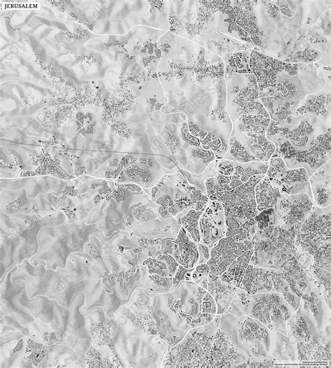 Jerusalem Figure Ground Vector Map Boundless Maps