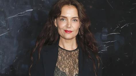 Katie Holmes Steps Out In Sheer Dress And Lingerie Set For New York Fashion Week