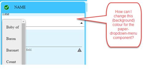Dart Changing Background Colour Of A Paper Dropdown Menu Stack Overflow