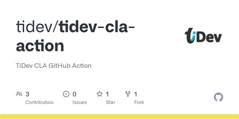 GitHub Tidev Tidev Cla Action TiDev CLA GitHub Action