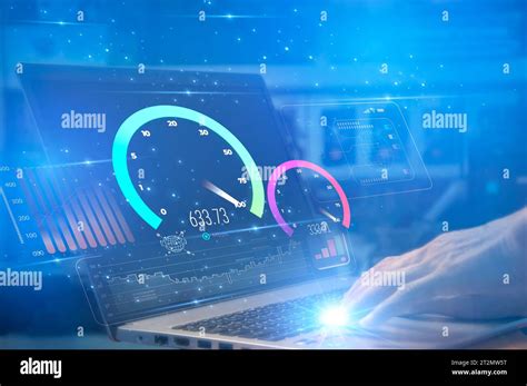 fast internet connection speedtest network bandwidth technology man